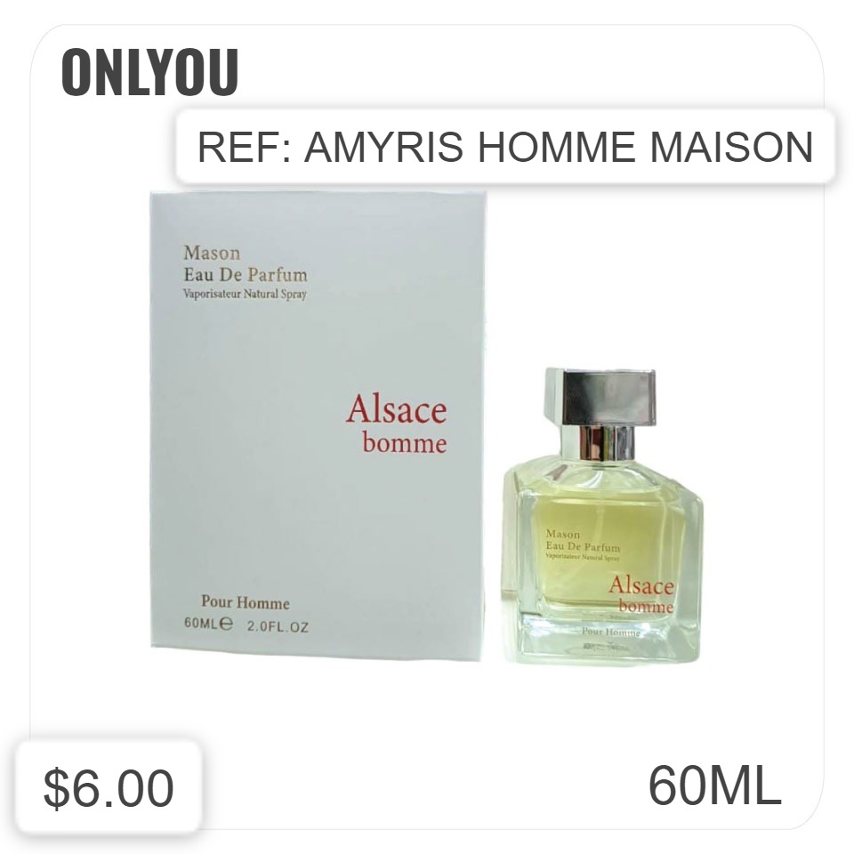 ONLYOU PERFUME COLLETION 60ML (REF:B955-2) REF: AMYRIS HOMME MAISON